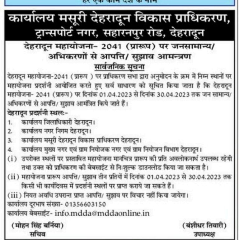 Connecting the dots: The 2041 MDDA Draft Master Plan of Dehradun – UK ...